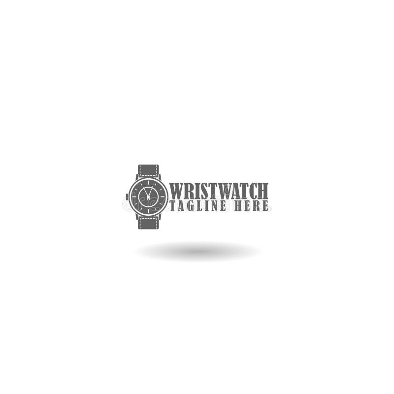 Watches Frame Logo Design Template with Shadow Stock Vector ...
