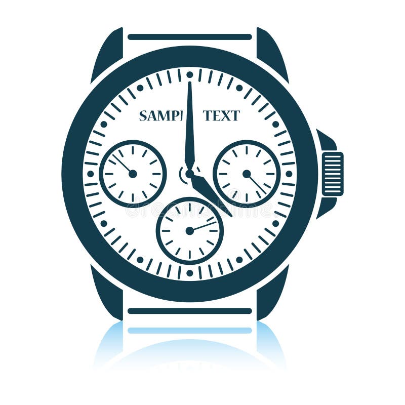 Watches icon stock vector. Illustration of shadow, profile - 145182465
