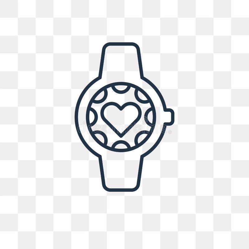 Watches Vector Icon Isolated on Transparent Background, Linear W Stock ...