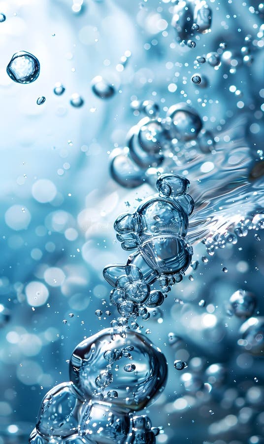 Watching Bubbles Move in Blue Water is Mesmerizing Stock Image - Image of water, splash: 326819247