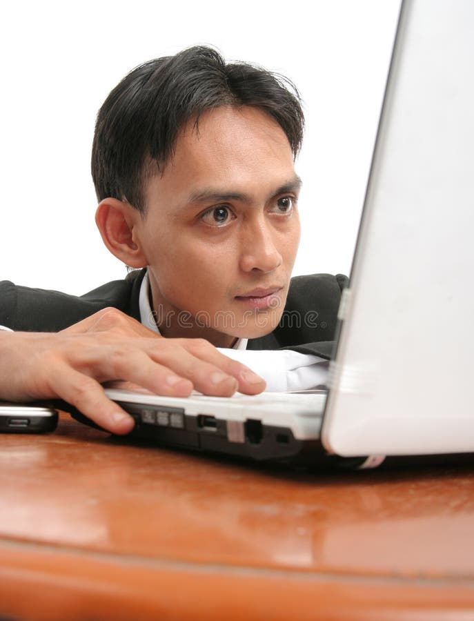 Man and computer stock photo. Image of browsing, computer - 6349498