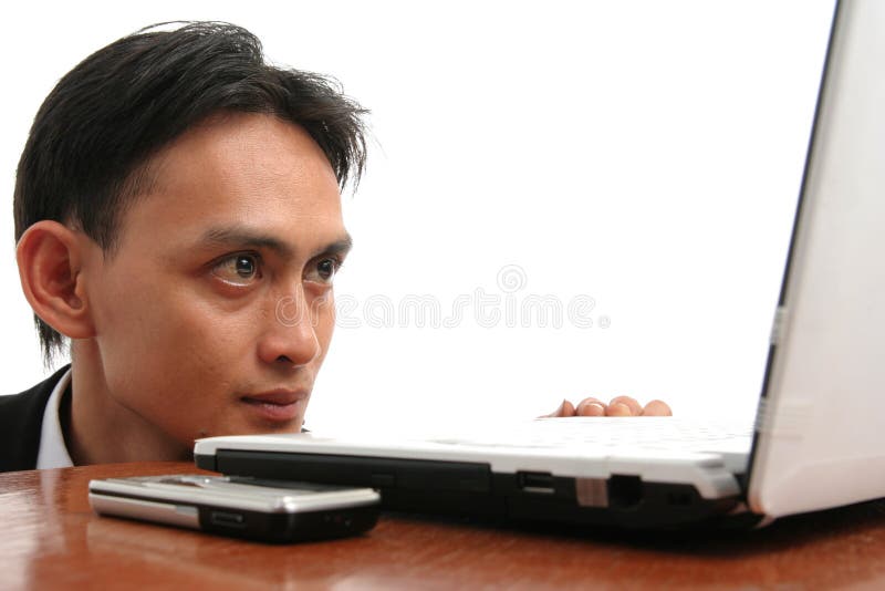 Watching computer stock image. Image of internet, looking - 8982759