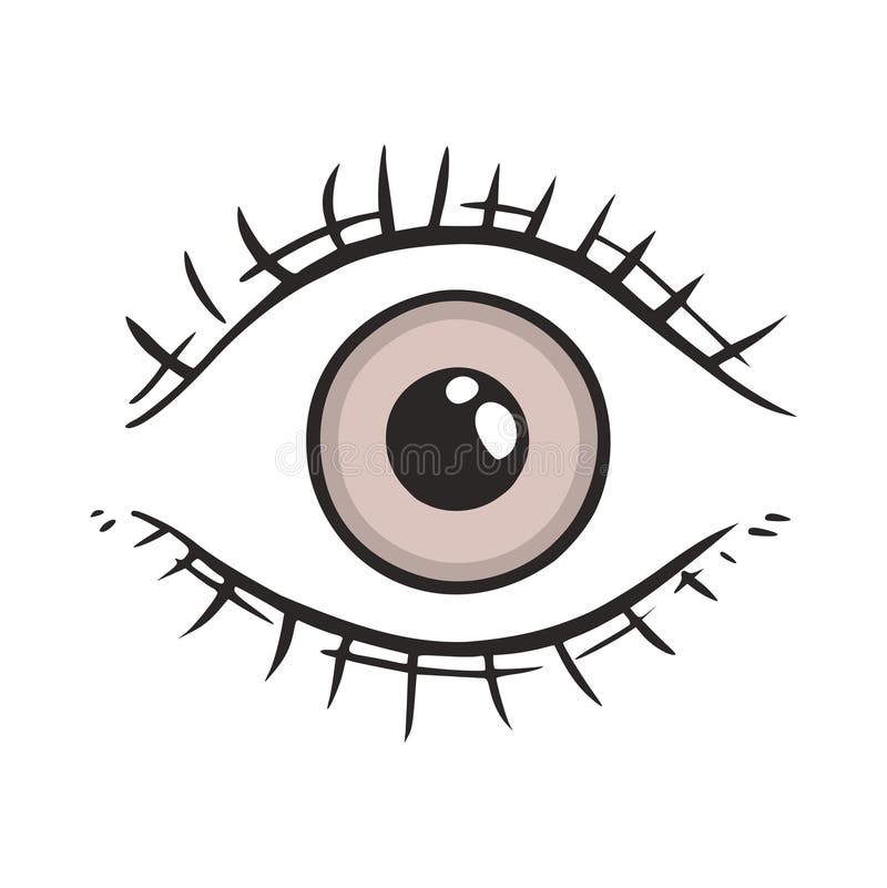 Watching eye draw stock vector. Illustration of health - 352754988