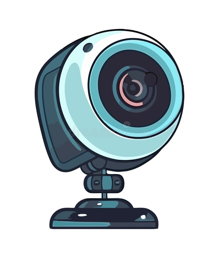 Watching Eyesight through Modern Webcam Technology Stock Vector ...