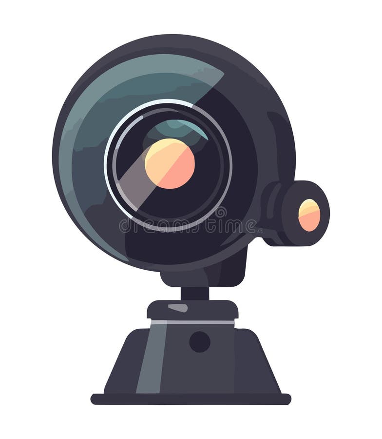 Watching Modern Camera Equipment Stock Vector - Illustration of privacy ...