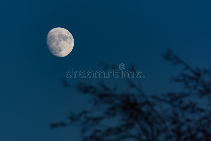 Beautiful Moonscape during a Cold November Night Stock Image - Image of ...