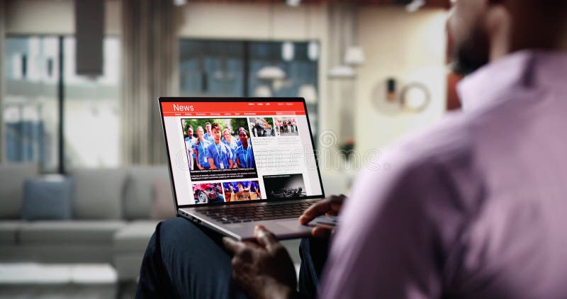 Businessman Video Conferencing with Colleagues on Computer Stock Image ...