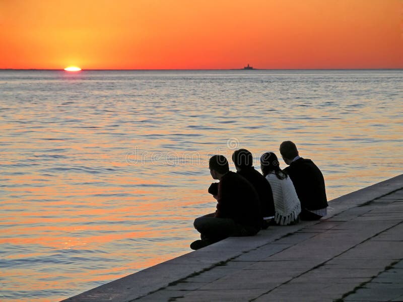 Watching the Sunset editorial photography. Image of glow - 1300267