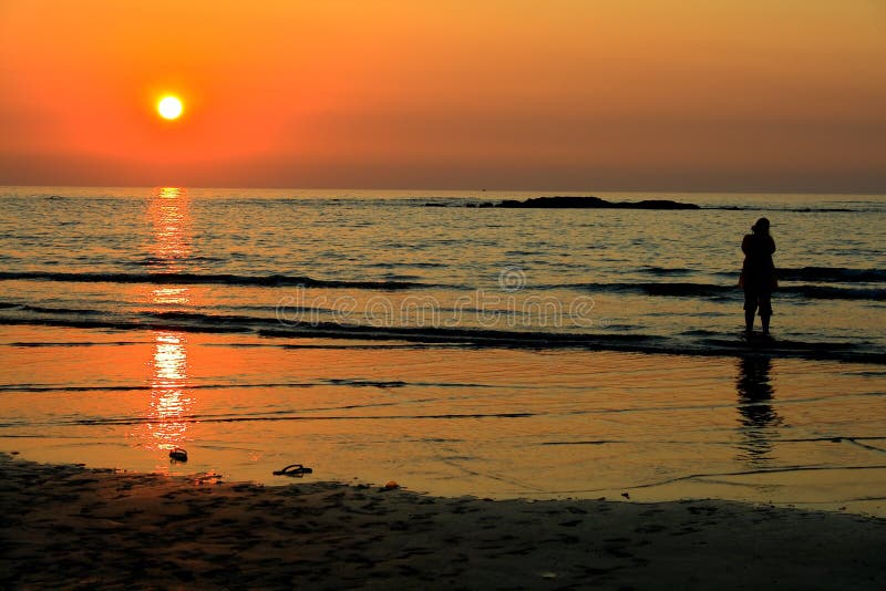 Watching the sunset stock photo. Image of dark, people - 3832494