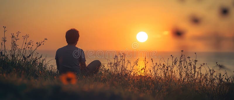 Watching Sunset Inspires Gratitude and Whispers Happiness in Peaceful ...