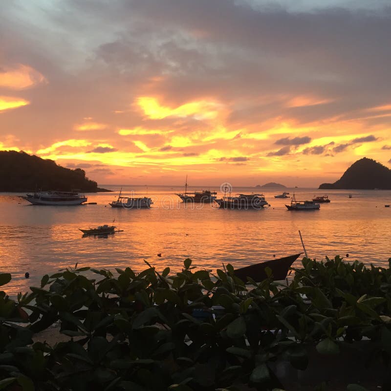 Watching the Sunset in Lombok Stock Photo - Image of watching ...