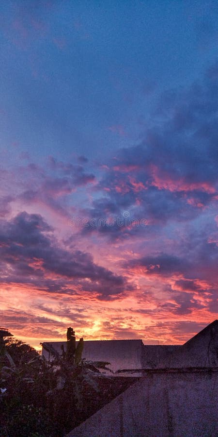 Watching Sunset from Rooftop Terrace Stock Image - Image of watching ...