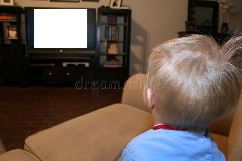Boy watches TV stock photo. Image of happy, sitting, channel - 13340106