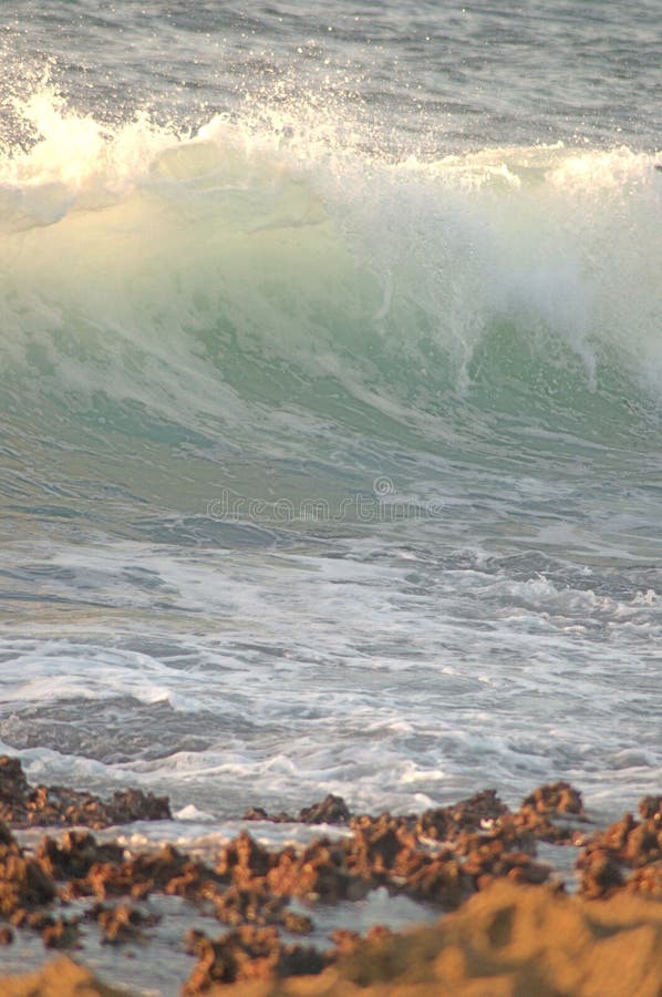 Watching the Waves from a Distance Stock Image - Image of water, waves ...
