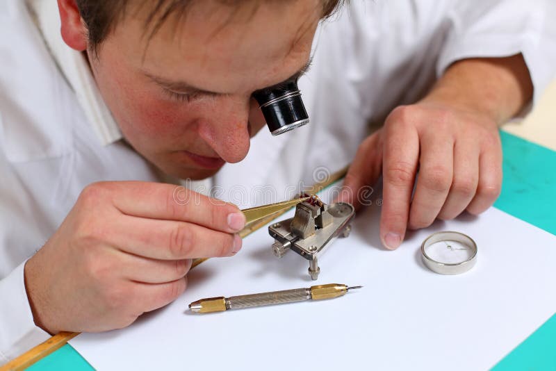 Watchmaker stock image. Image of mechanical, instrument - 18384853