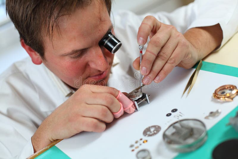 Watchmaker stock image. Image of mechanical, instrument - 18384853