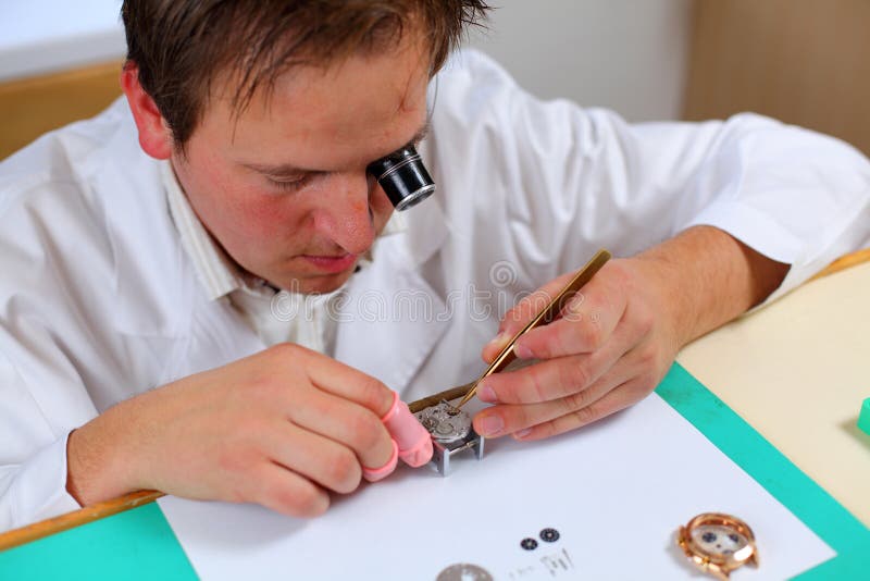 Watchmaker stock image. Image of mechanical, instrument - 18384853
