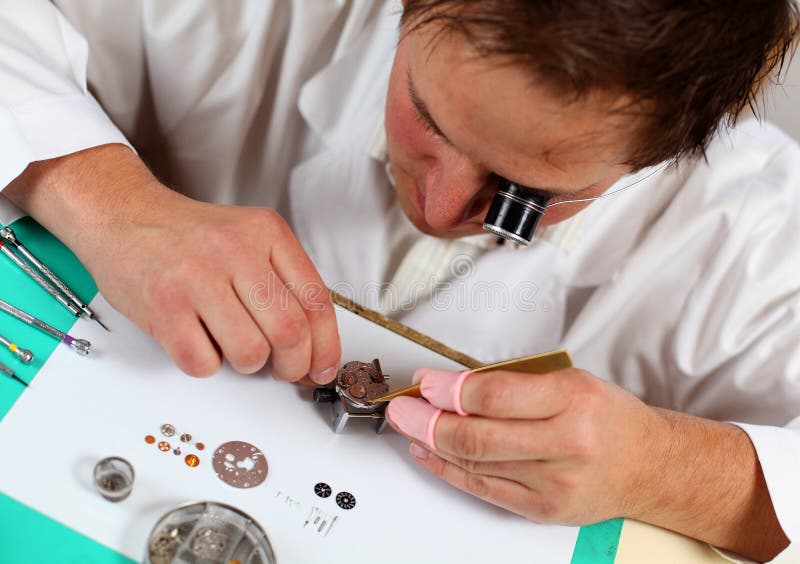 Watchmaker stock image. Image of mechanical, instrument - 18384853