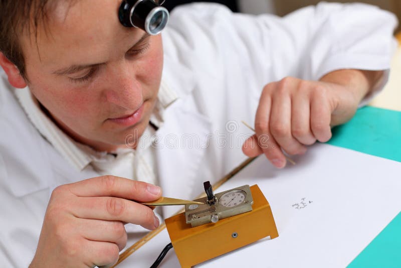 Watchmaker stock image. Image of mechanical, instrument - 18384853