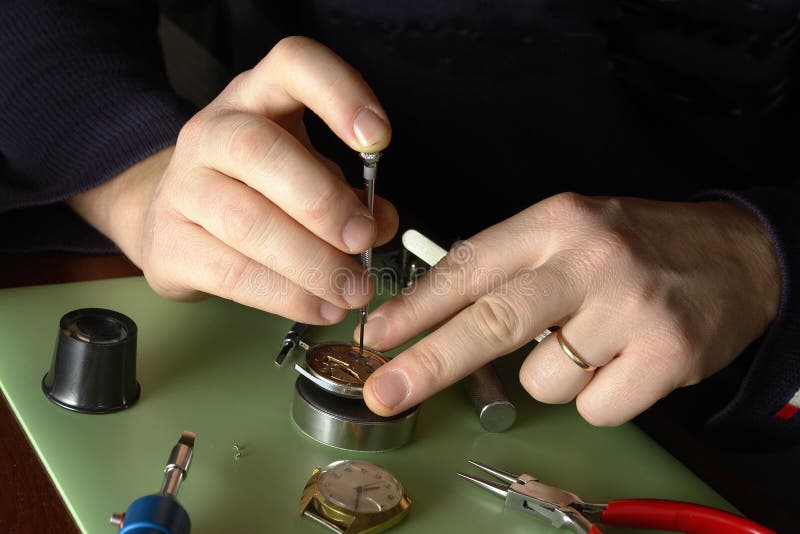 Watchmaker stock image. Image of mechanical, instrument - 18384853