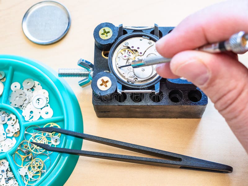 Old watch and screwdriver stock photo. Image of unscrew - 9607890