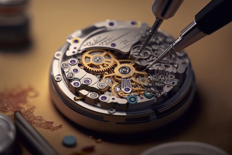 Watchmaker S Workshop. Disassembled Clockwork. Photorealistic Shot ...