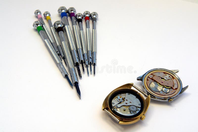 Watchmaker screwdriver stock photo. Image of readjustment - 3838502