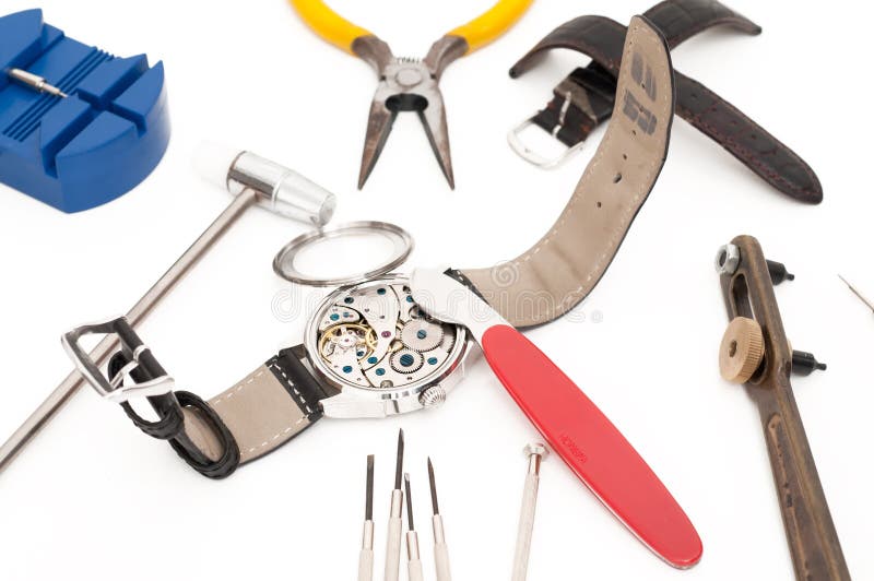 Watchmaker Tools stock photo. Image of craft, black, build - 31385738