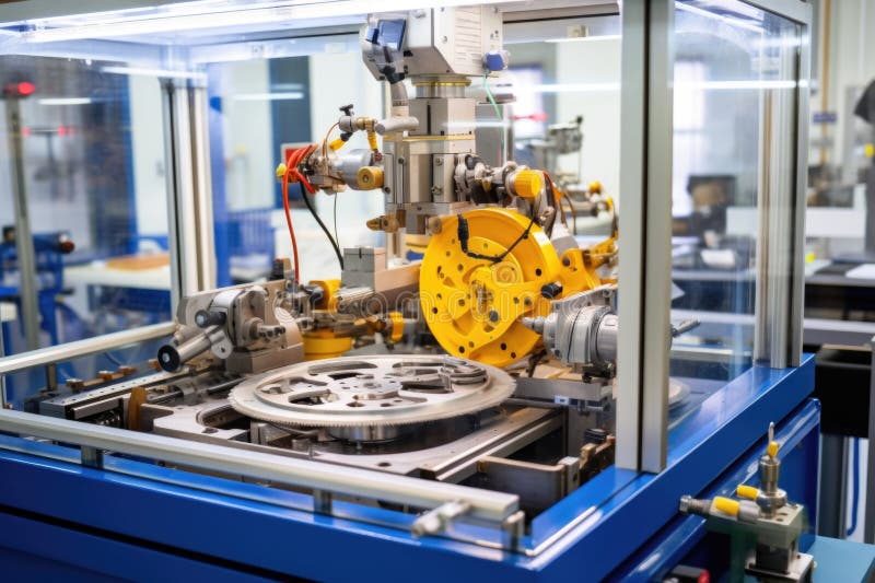 Watchmaking Machine in a Clean and Brightly Lit Facility Stock Image ...