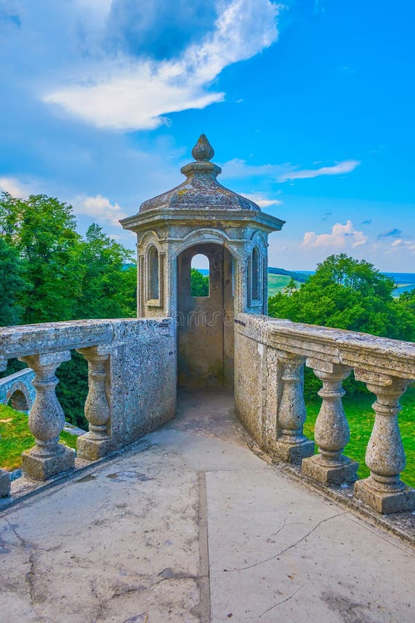 The Watchtower on the Bastion of Pidhirtsi Castle, Ukraine Stock Image ...