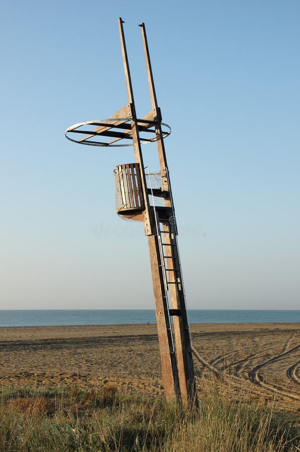 Watchtower on the beach. stock photo. Image of travel - 48135322