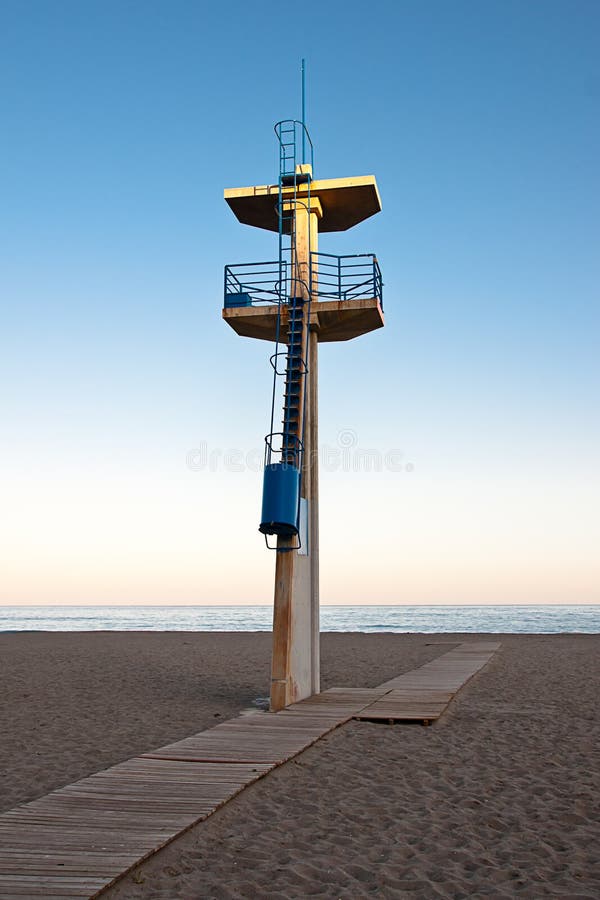 Watchtower on a beach stock photo. Image of seat, life - 28430880