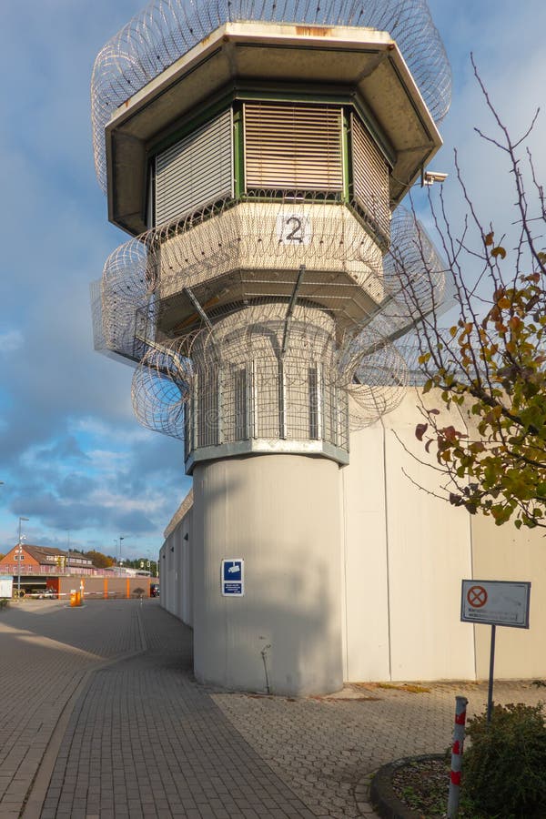 Watchtower of a Correctional Facility of a Prison with a Balustrade and ...