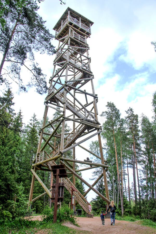 Forest Fire Watch Tower Near Tagish Yukon T Canada Stock Image - Image ...
