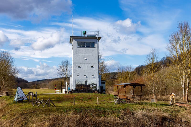 Watchtower of the German Border at the Werra River in Thuringia ...