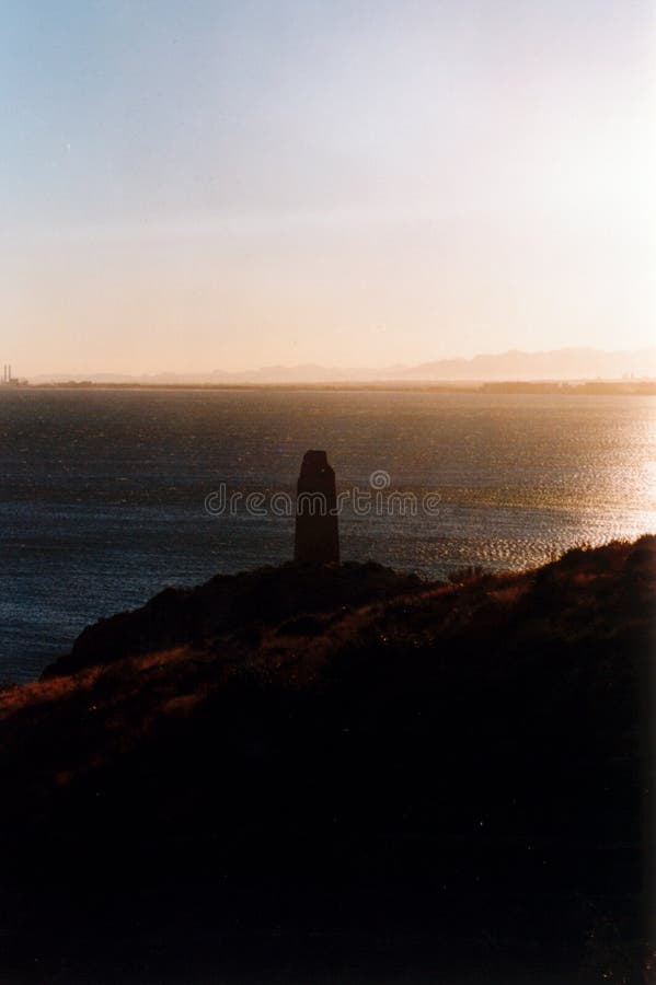 The watchtower at sunset stock photo. Image of skyline - 177718766