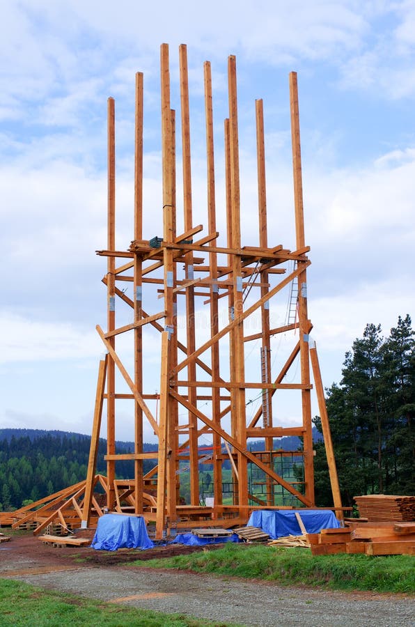 Watchtower Under Construction Stock Photo - Image of concept, industry ...