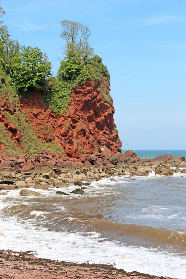 Watcombe Beach in Torquay, Devon Stock Image - Image of view, sandstone ...