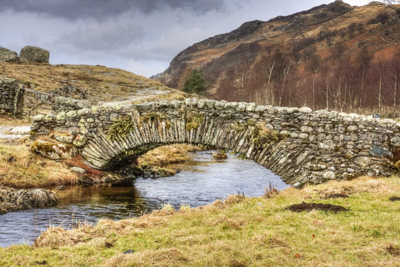 Watendlath Pack Horse Bridge Stock Photo - Image of hills, cumbria ...