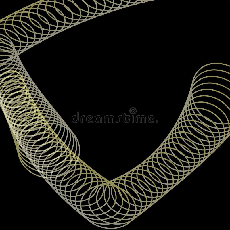 Abstract Black and White Background with Circle Curve Pattern.Vector ...