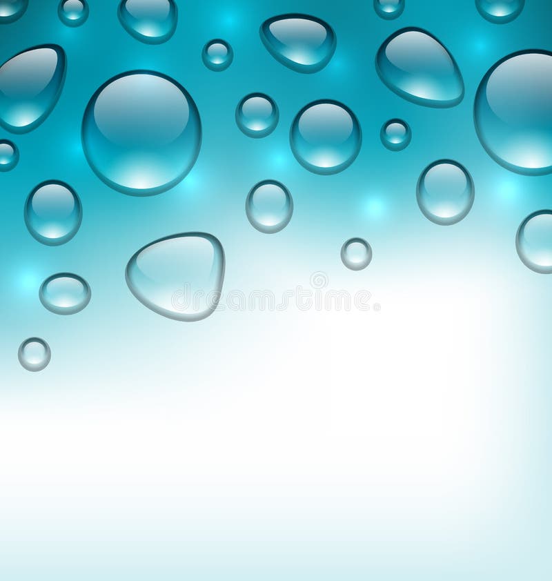 Water Abstract Background with Drops, Place for Your Text Stock Vector ...