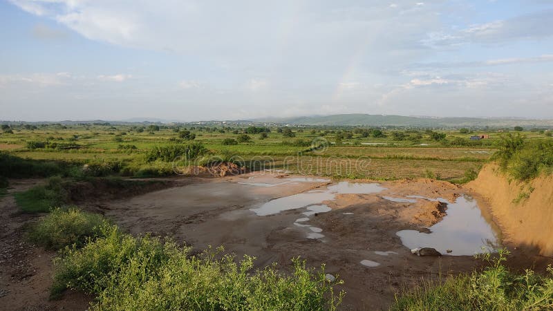 Water in Agriculture Fields after Rain Stock Photo - Image of ...