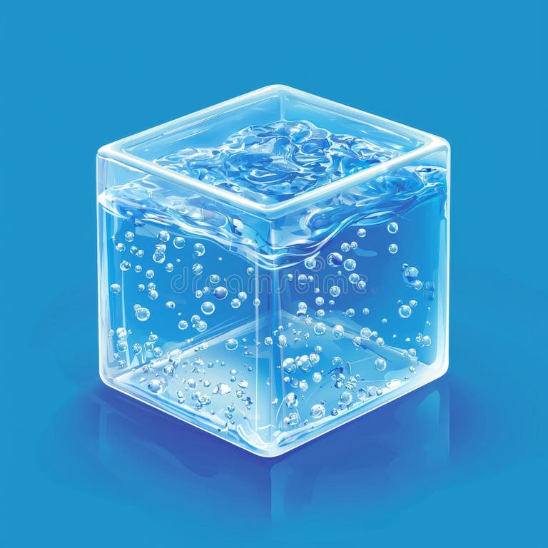 Water and Air Bubbles Filled in a Glass Container Stock Photo - Image ...