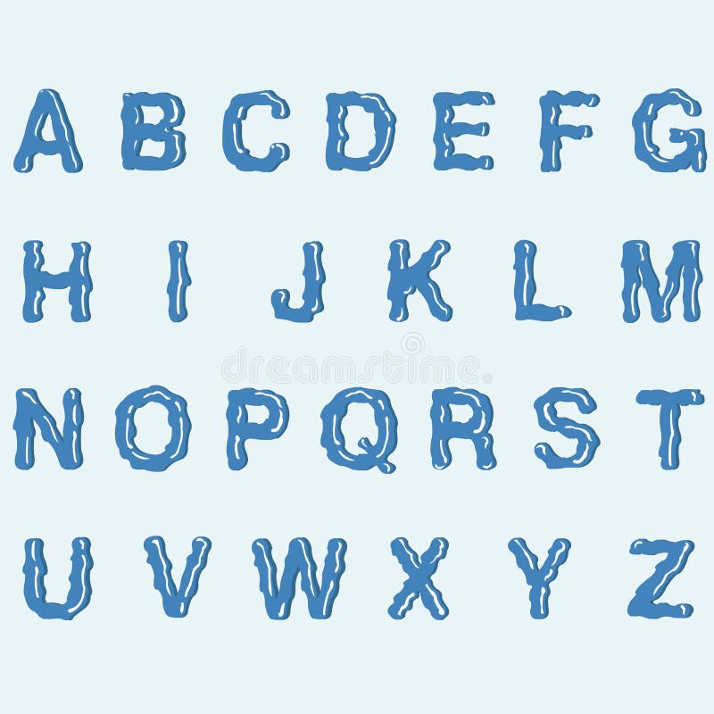 Water Alphabet stock vector. Illustration of splashing - 44840126