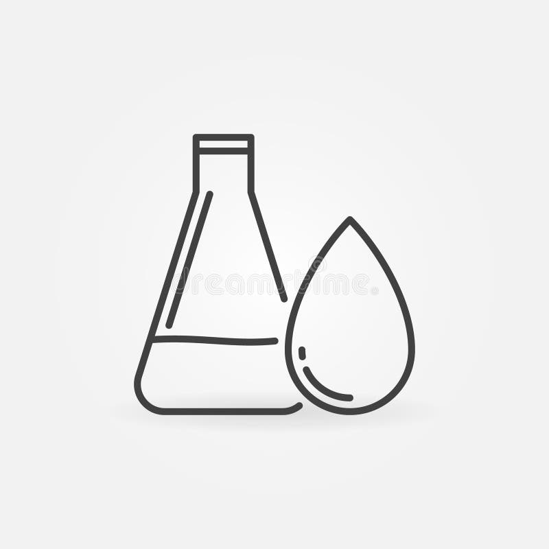Water Analysis Outline Vector Concept Icon or Sign Stock Vector ...