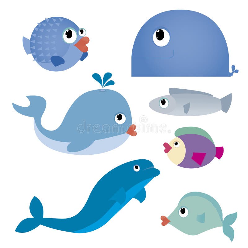 Water animals stock vector. Illustration of crab, starfish - 44534522