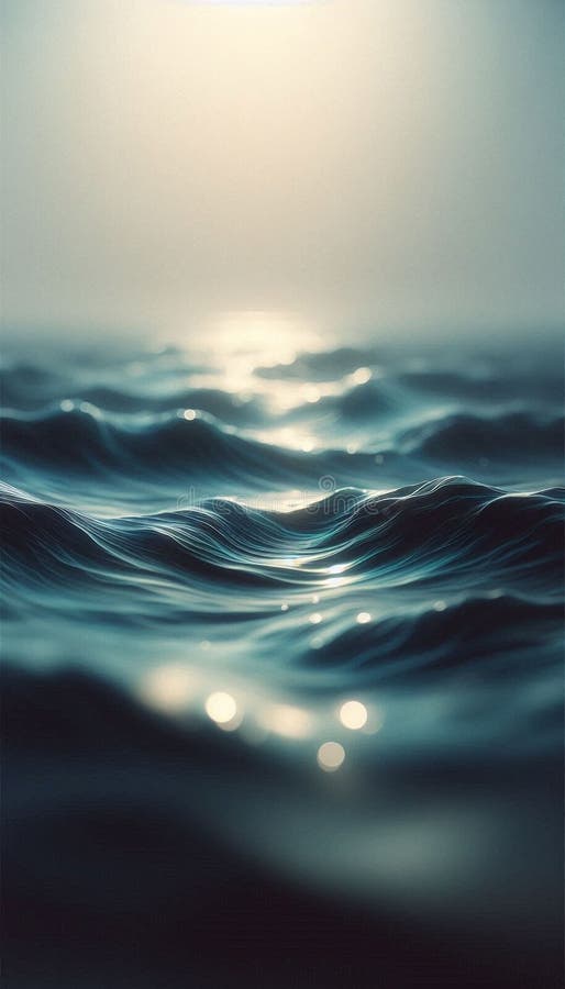 Diffuse Abstract Ocean Waves Stock Illustration - Illustration of horizon, endlessness: 339871524