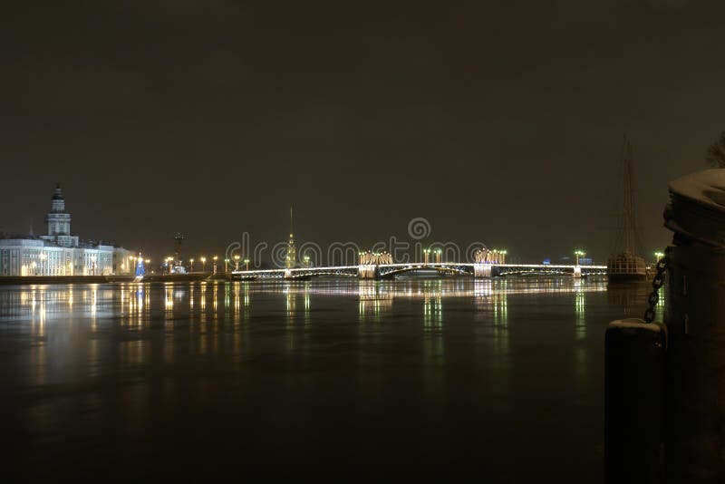 Water area of neva river stock image. Image of christmas - 1300369