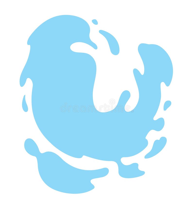 Water Art Cut Out Illustration Stock Vector - Illustration of splash ...