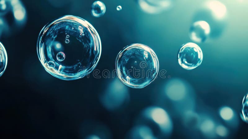 Water Background with Aesthetic Bubbles, Floating Water with Cinematic ...